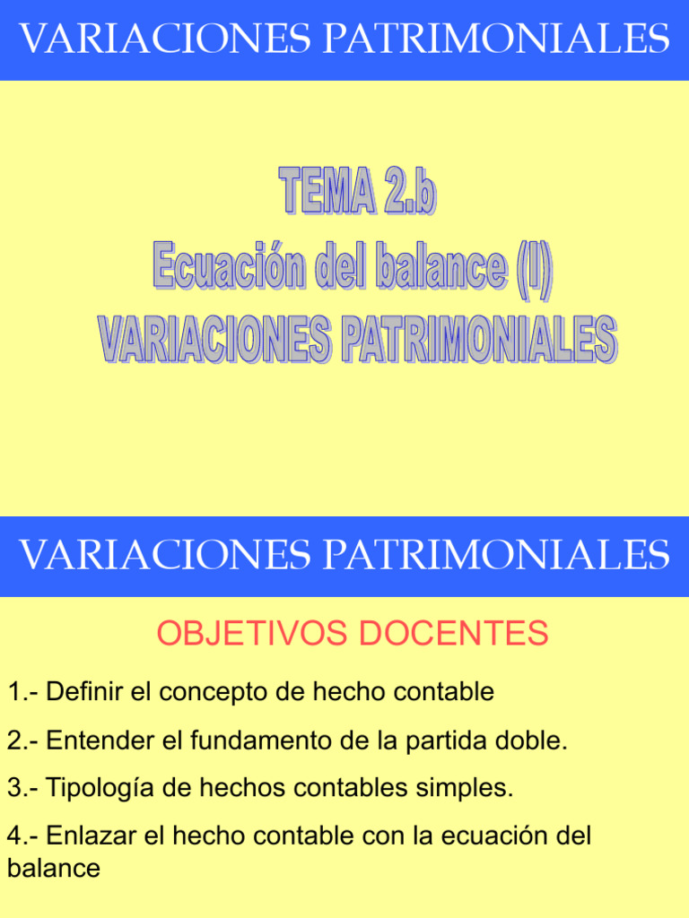 Parte V - Variaciones Patrimoniales - Reconocimiento de Hechos ...