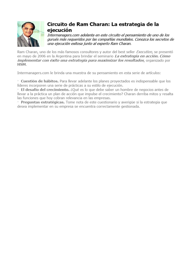 Charan, Ram - Circuito | PDF | Presupuesto | Planificación estratégica