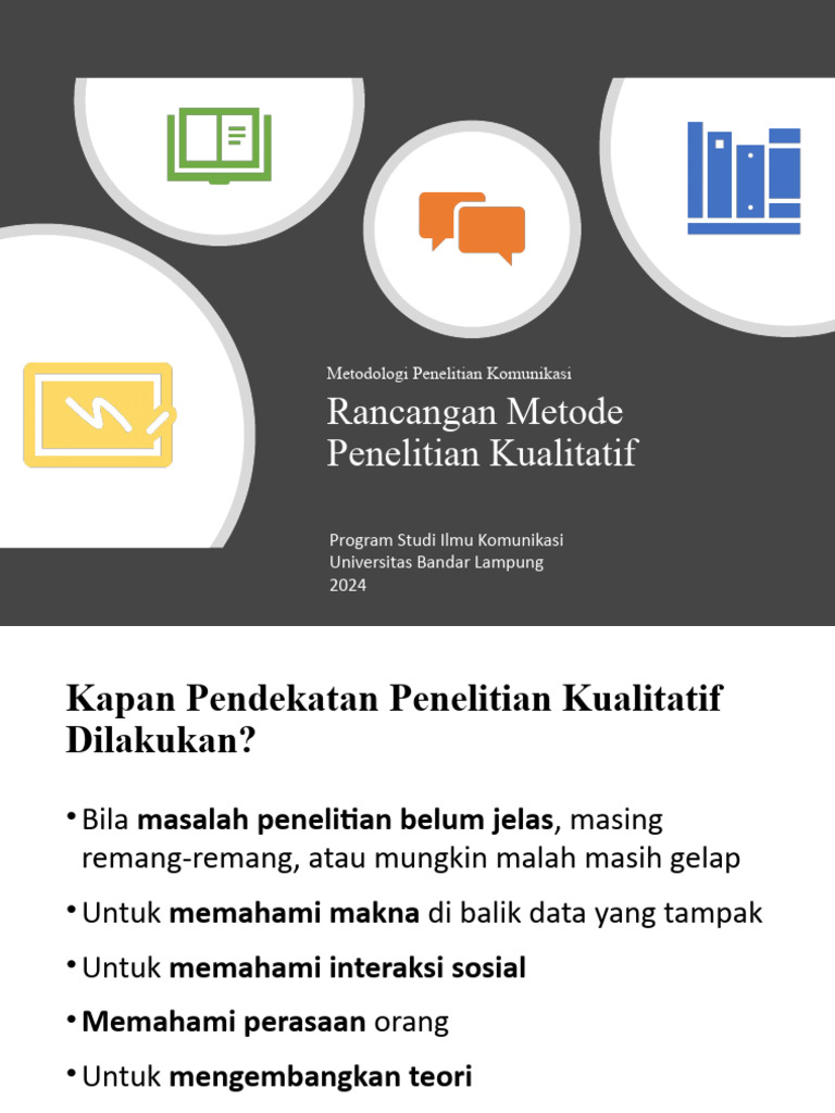 MP Rancangan Metode Penelitian Kualitatif CP Ilkom UBL 2024 | PDF ...