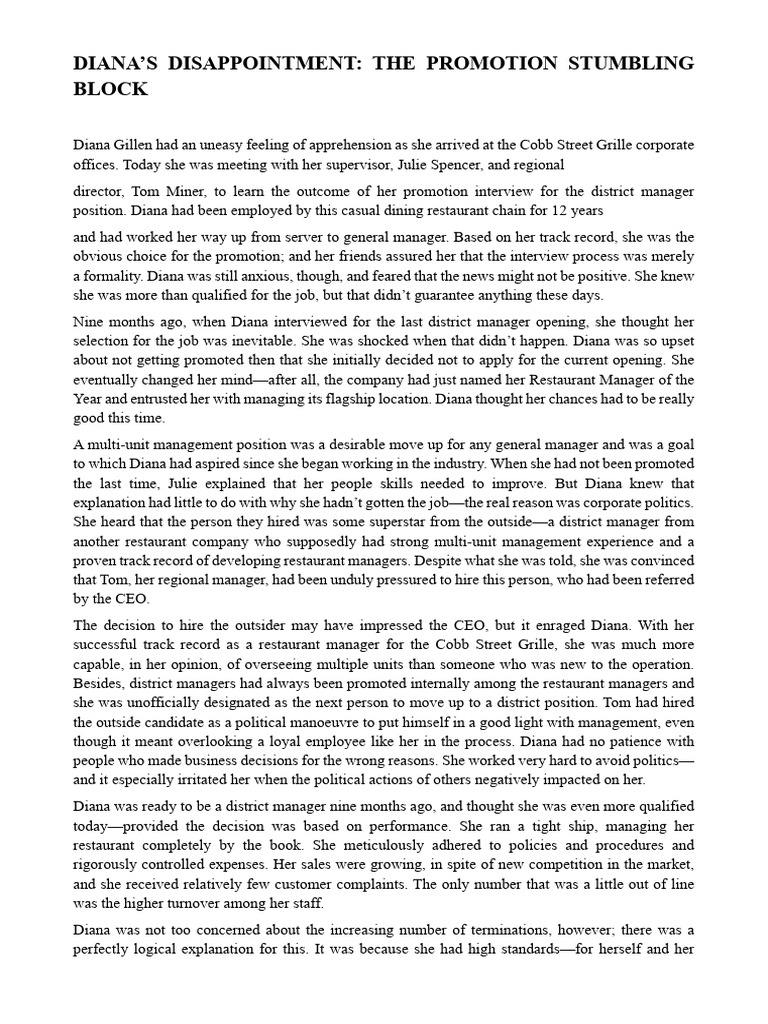 Organisational Behaviour - Case Study | PDF