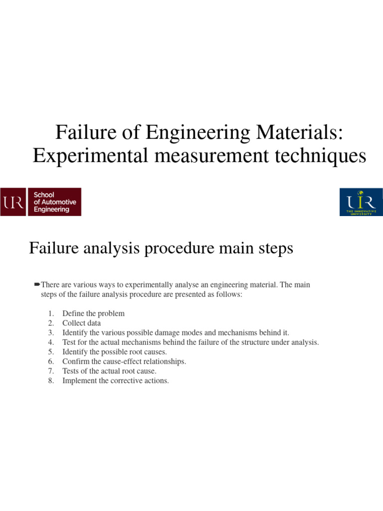 Failure of Engineering Materials Experimental Facilities | PDF ...