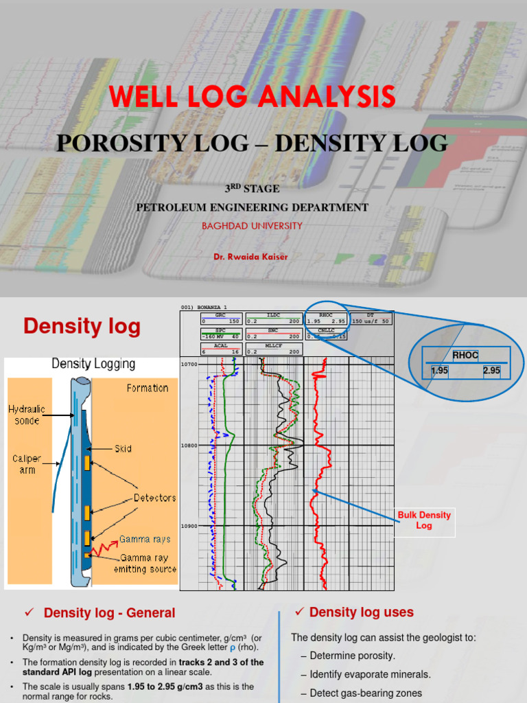 7 Lect Well Log Analysis Density Mod Pdf Porosity Density