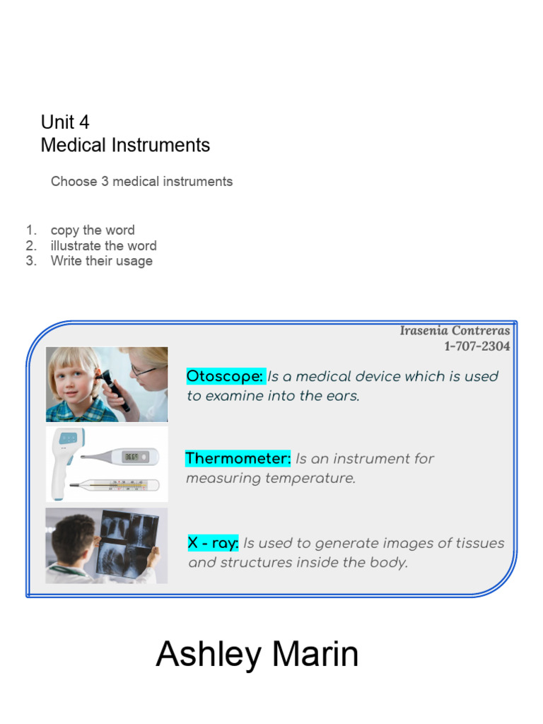 Unit 4 Medical Instruments | PDF | Blood | Surgery