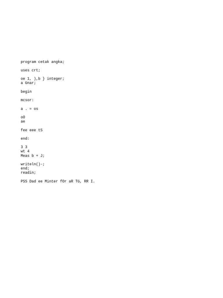 Pascal Program Syntax Example | PDF