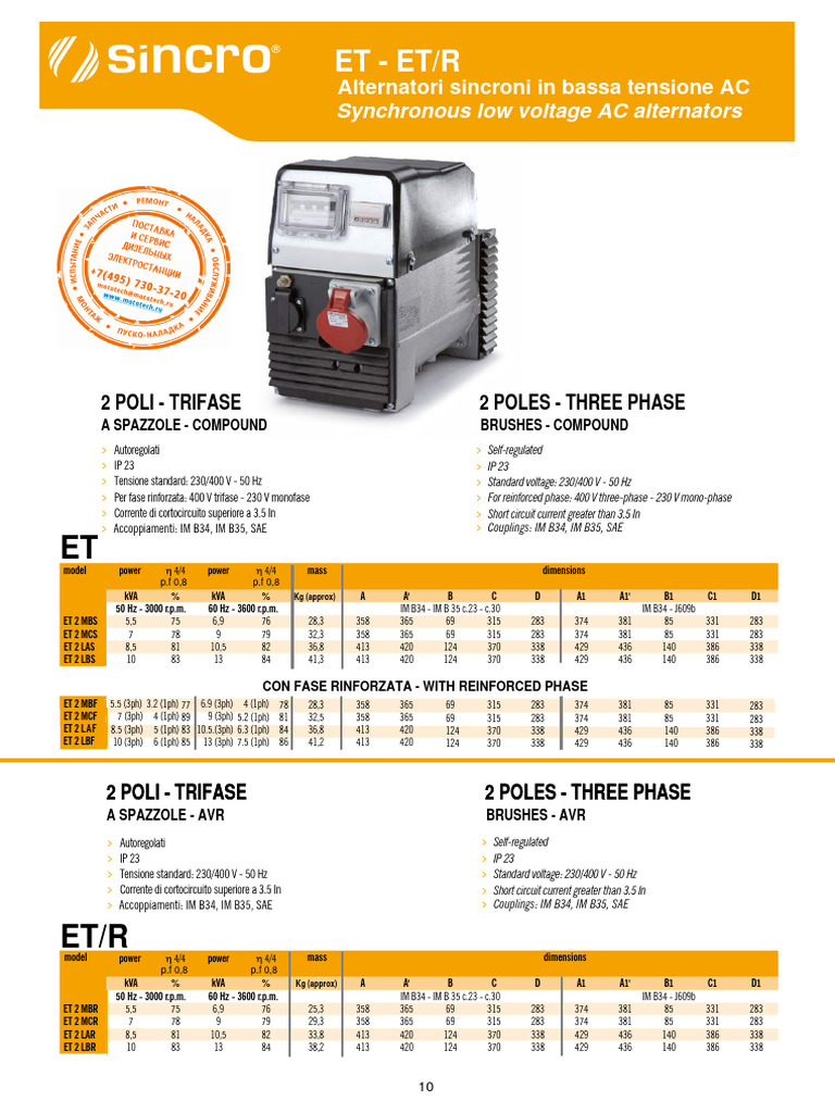 Instrukcija Sincro Et2 | PDF