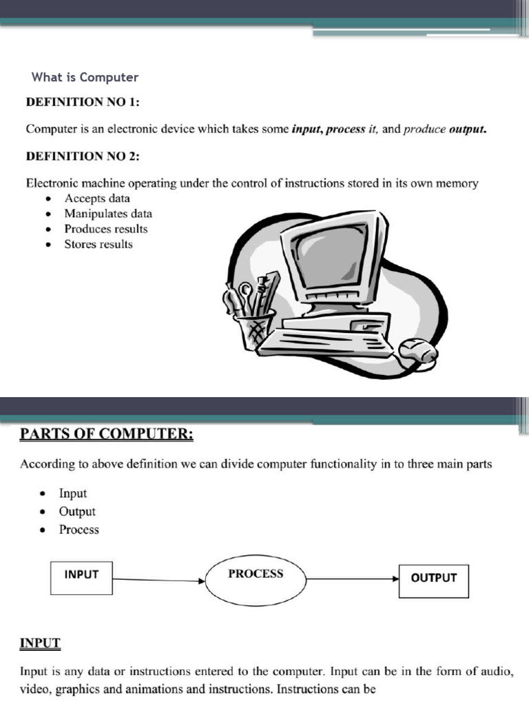 Lecture 4( Components of Computers(Input Devices)) | PDF