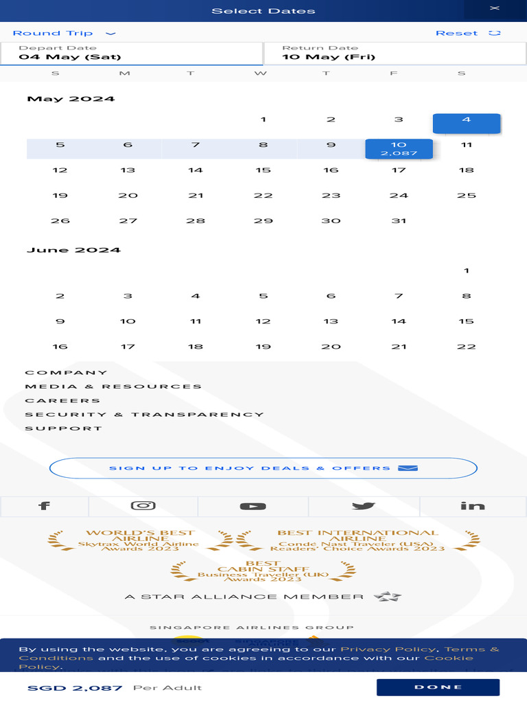 Singapore Airlines Official Website Book International Flight Tickets ...
