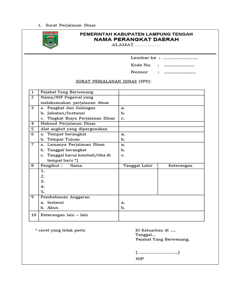 SPPD Perbup No 50 Tahun 2023 TATA NASKAH DINAS NO 50 - 240108 - 091004 | PDF