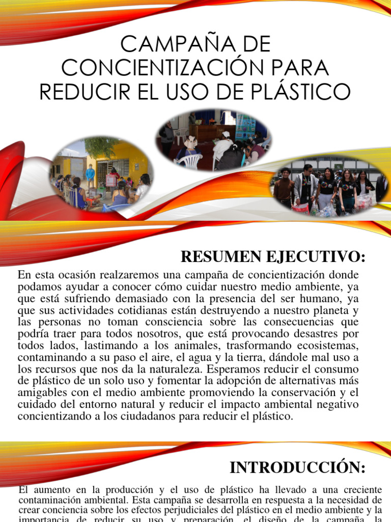 Campaña para Reducir Plástico en Bagua | PDF | Entorno natural ...