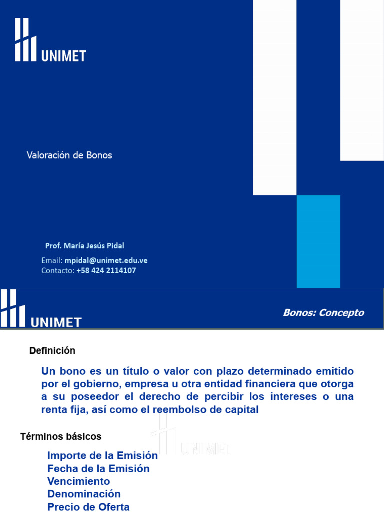 Clase - Valoración de Bonos | PDF | Cupón | Interés