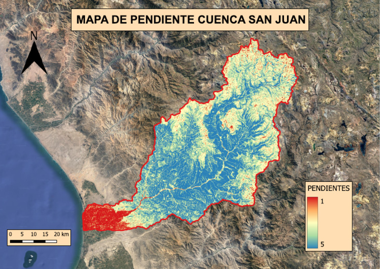 Mapa Pendiente Cuenca San Juan | PDF