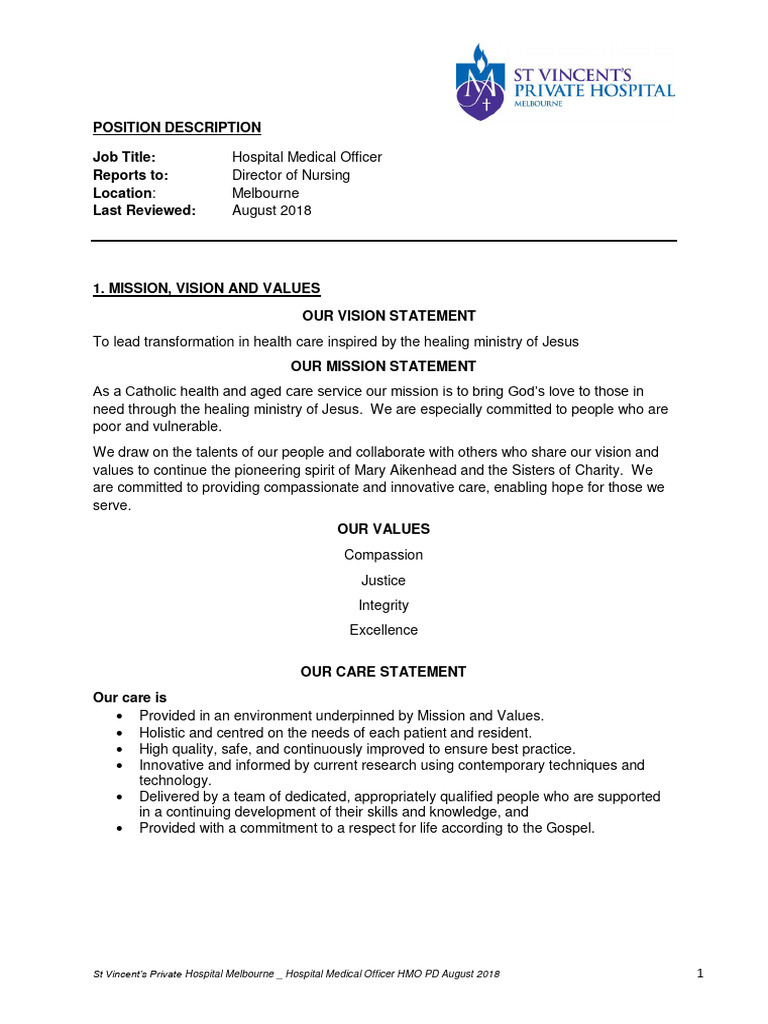 Hospital Medical Officer (HMO) - JD | PDF | Hospital | Medicine