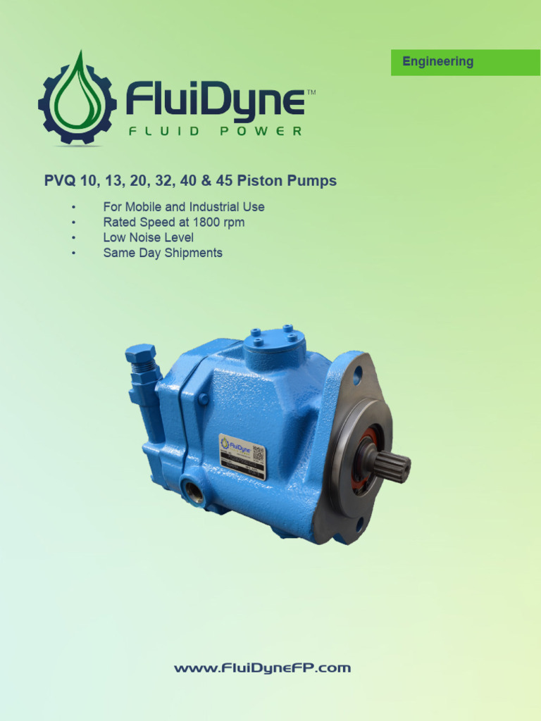 PVQ Engineering | PDF | Pump | Pressure