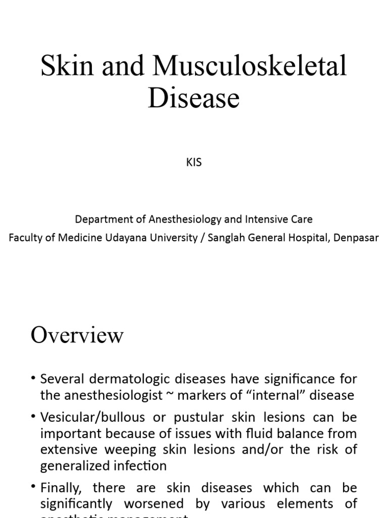 KIS - Skin and Musculoskeletal Disease | PDF | Medicine | Human Diseases And Disorders