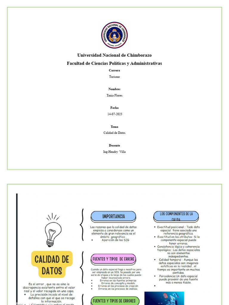 Tania Tarea 2 Resumen Estandares SIG | PDF