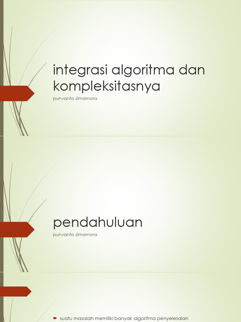 Integrasi Algoritma Dan Kompleksitasnya | PDF