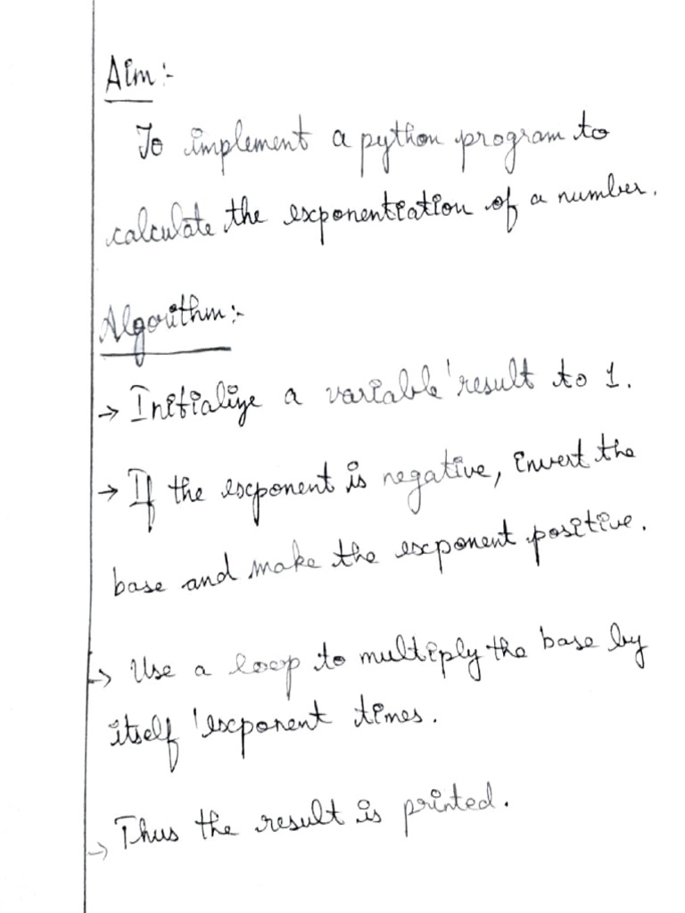 Python Program for Exponentiation | PDF