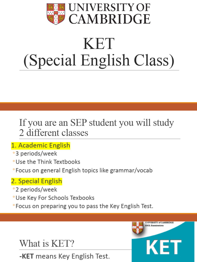 KET Special English Practice (From m2 Unit 8 Workbook) | PDF