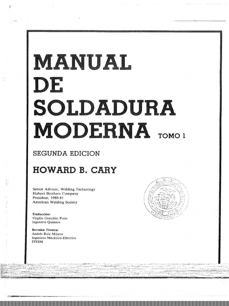 Manual de Soldadura Moderna I Cary PDF | PDF