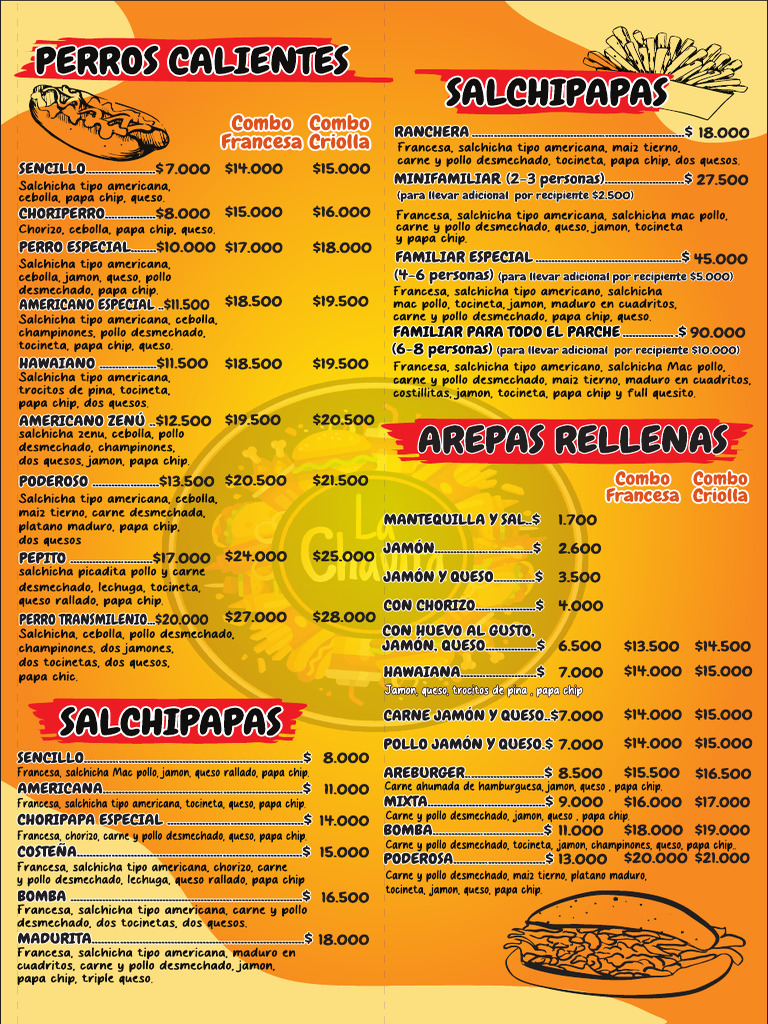 Menu Chavita 2024 A. | PDF