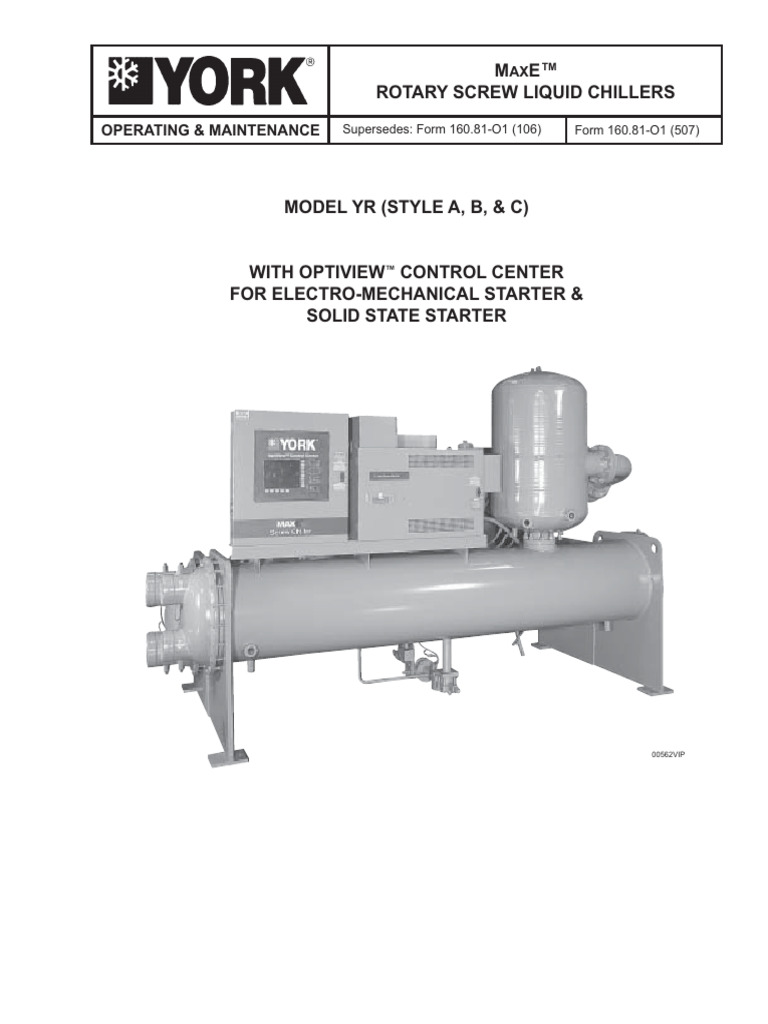 M E Rotary Screw Liquid Chillers: Operating & Maintenance | PDF ...