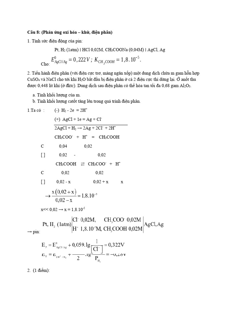 7.Pư OXH-K + Pin điện | PDF