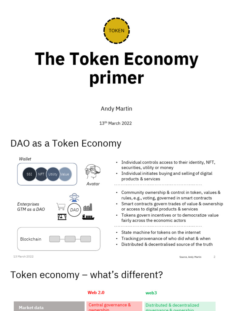 DAO and Token Economy Primer | PDF | Cryptocurrency | Supply Chain