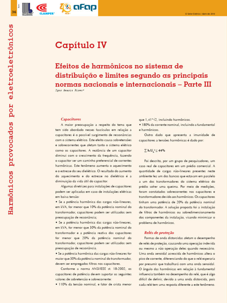 Ed51 Fasc Harmonicos Cap4 | PDF | Capacitor | Relé