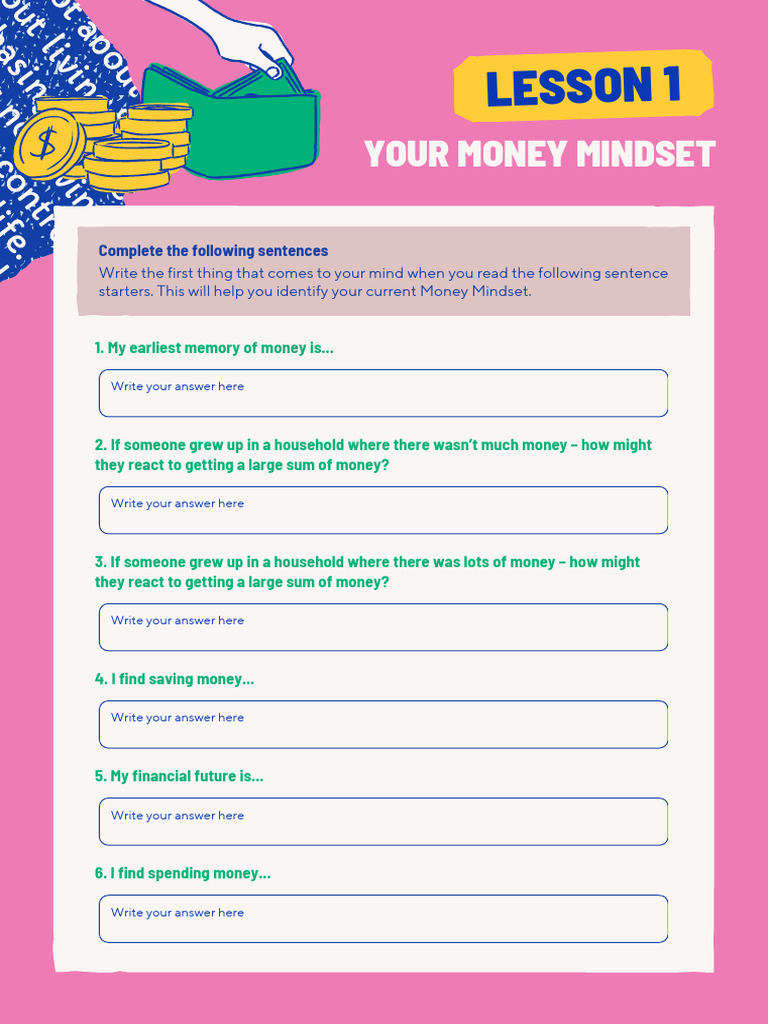 Your Money Mindset Worksheet | PDF