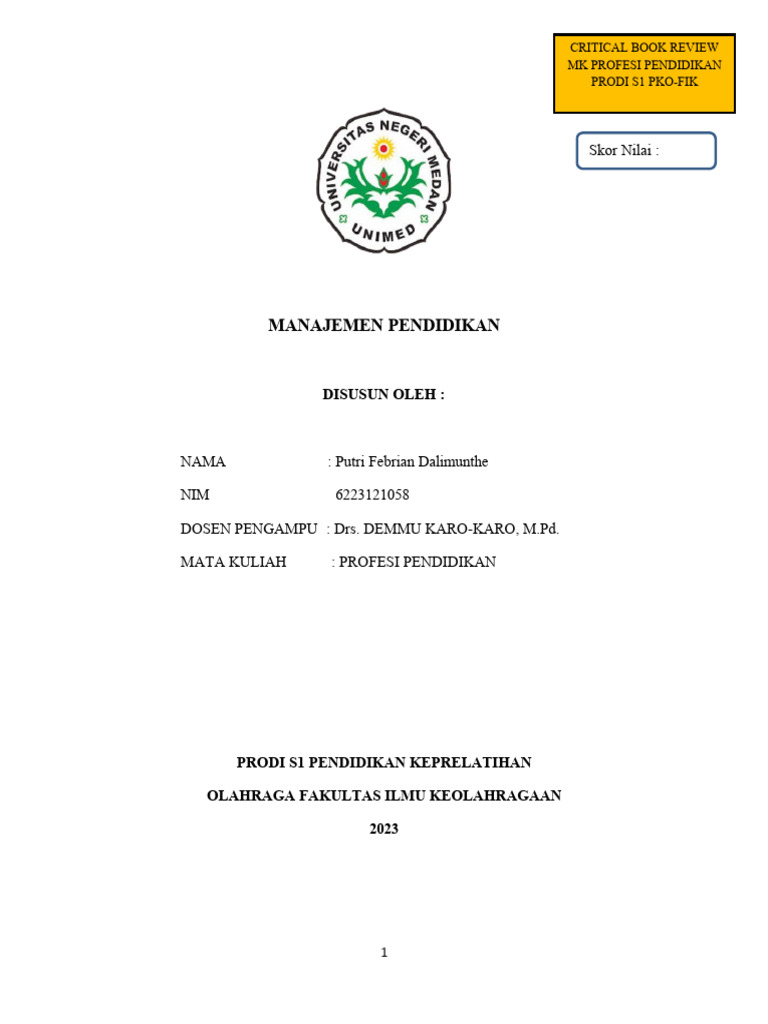 CBR Profesi Pendidikan | PDF