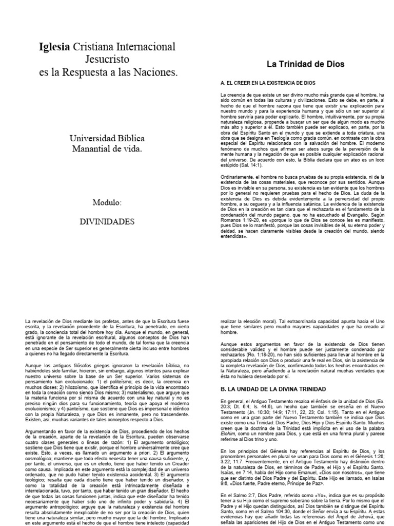 DIVINIDADES | PDF | espíritu Santo | Dios
