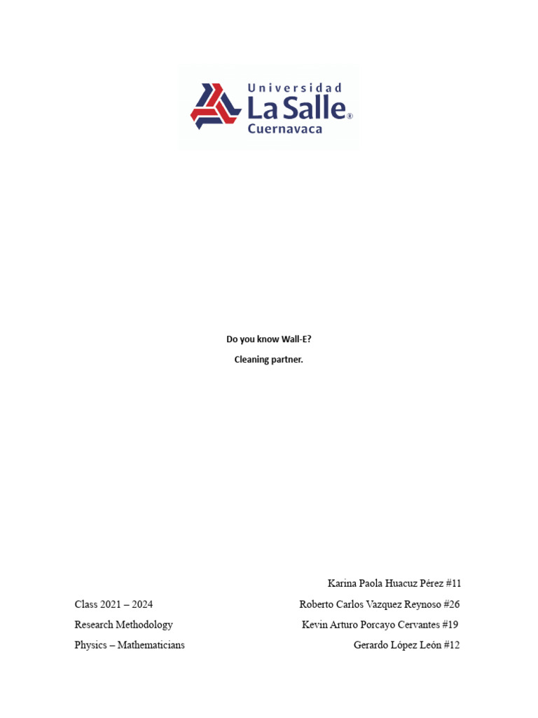Do you know Wall-E | PDF | Mechatronics | Sustainability