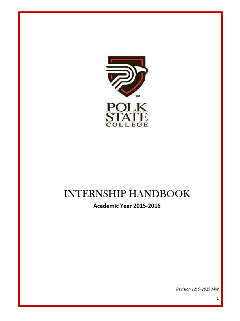 Internship Handbook 05.31.2016 Rev | PDF | Internship | Job Hunting