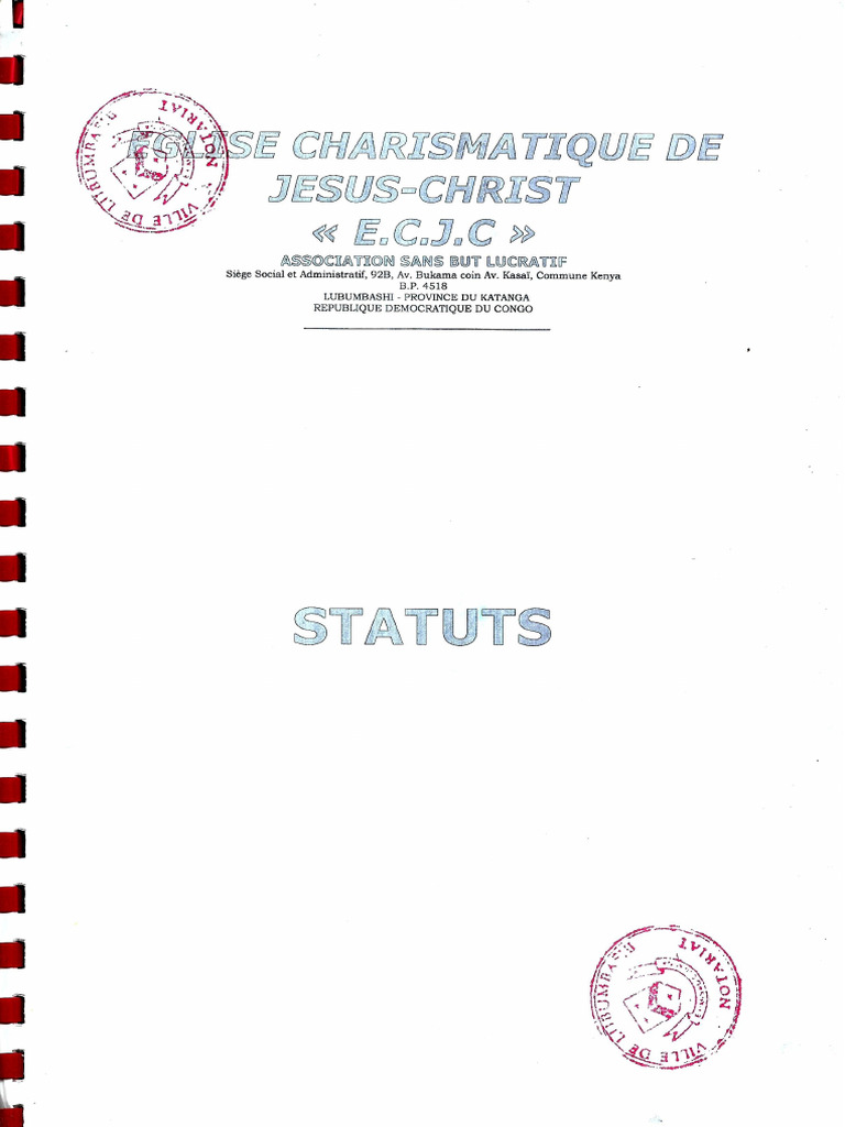 Statuts Eglise | PDF
