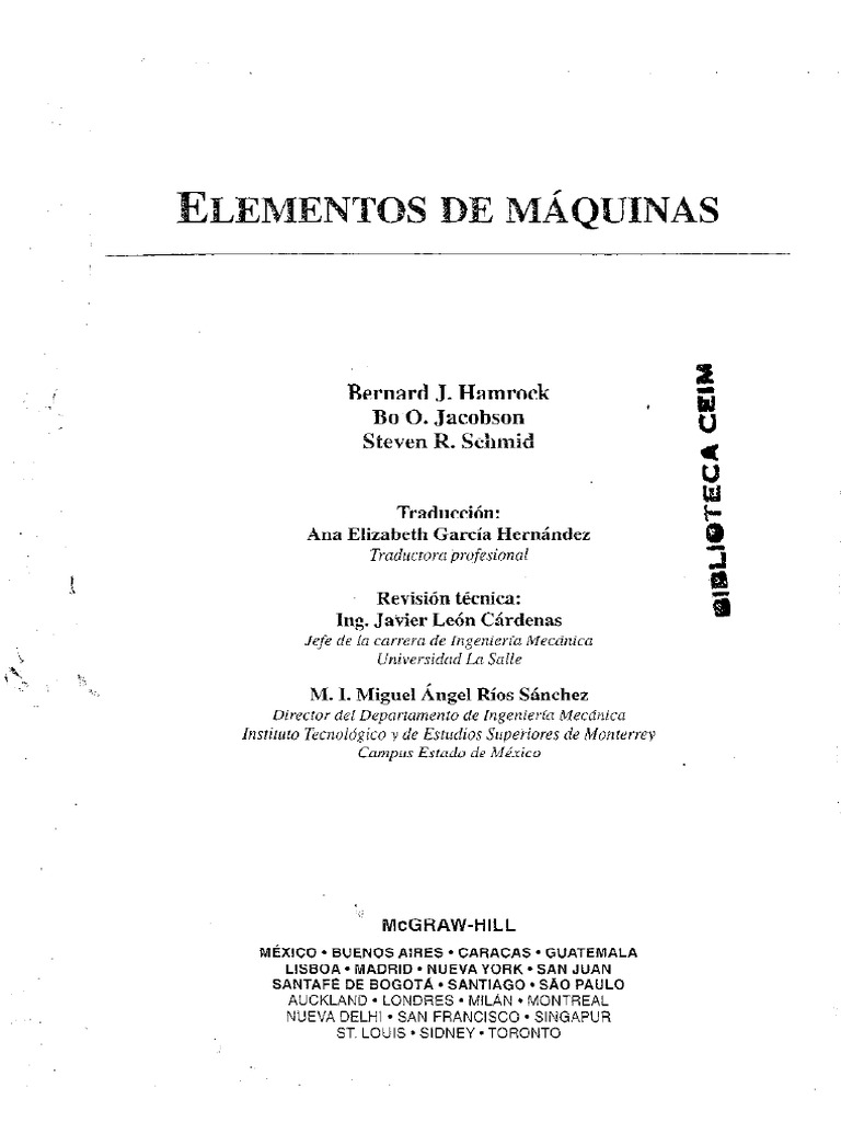 Elementos de Maquinas Hamrock | PDF