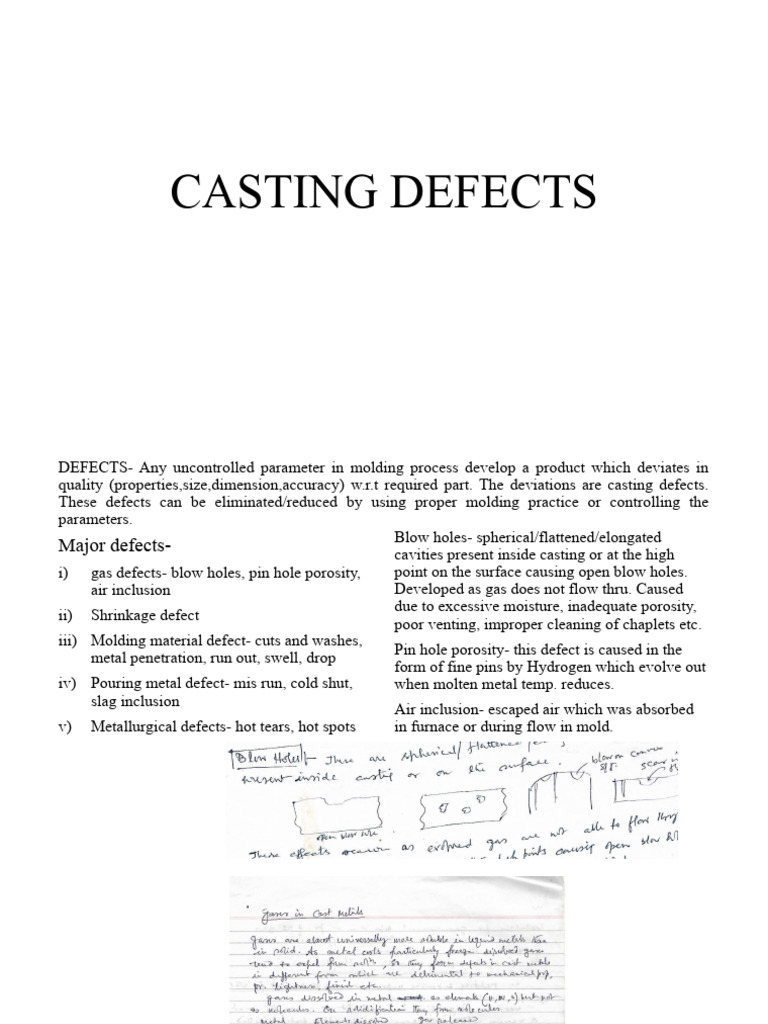 Casting Defects Andtesting For Quality | PDF | Building Materials ...