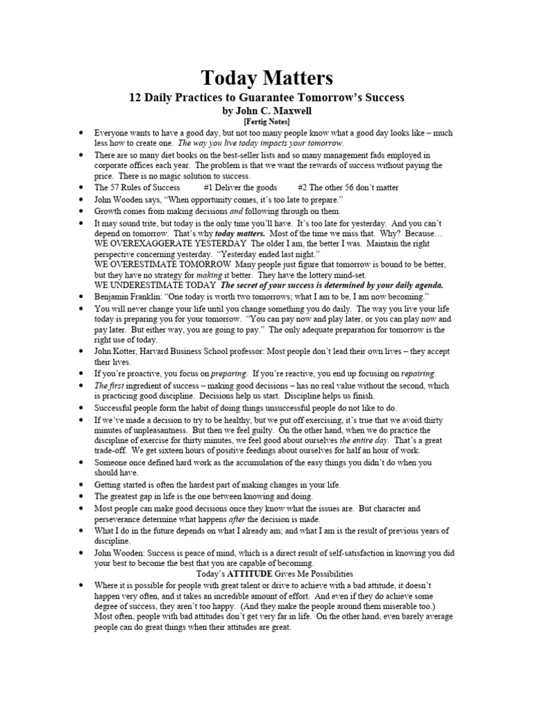 Today Matters 1 | Download Free PDF | Faith | Thought