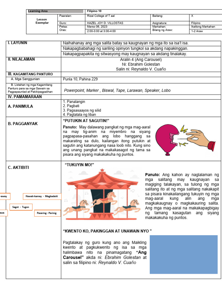 Aralin4-Ang Carousel | PDF