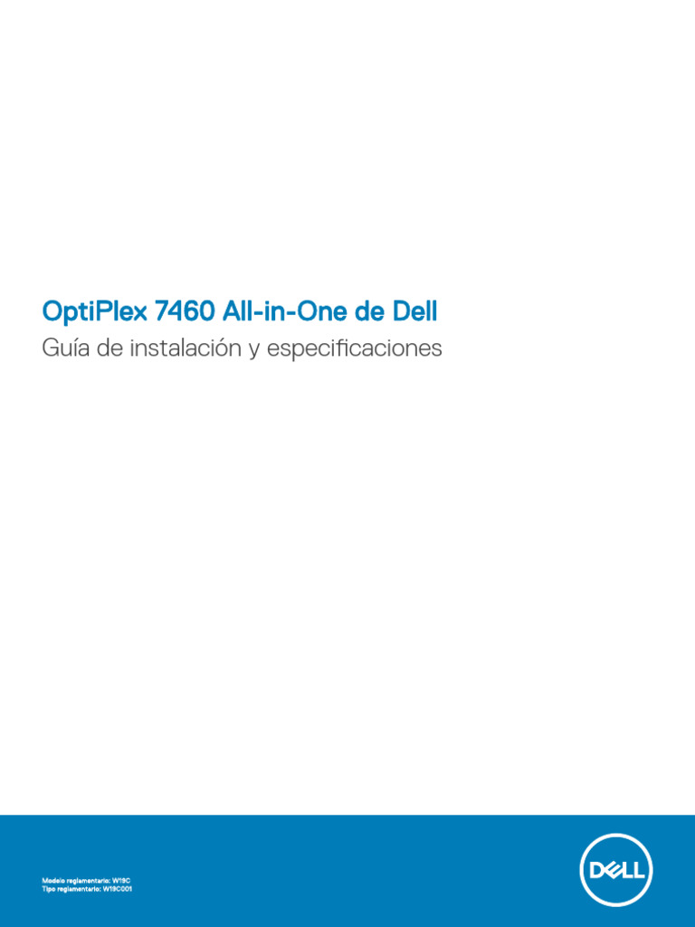 Especificaciones del OptiPlex 7460 AIO | PDF | Arranque | Bios