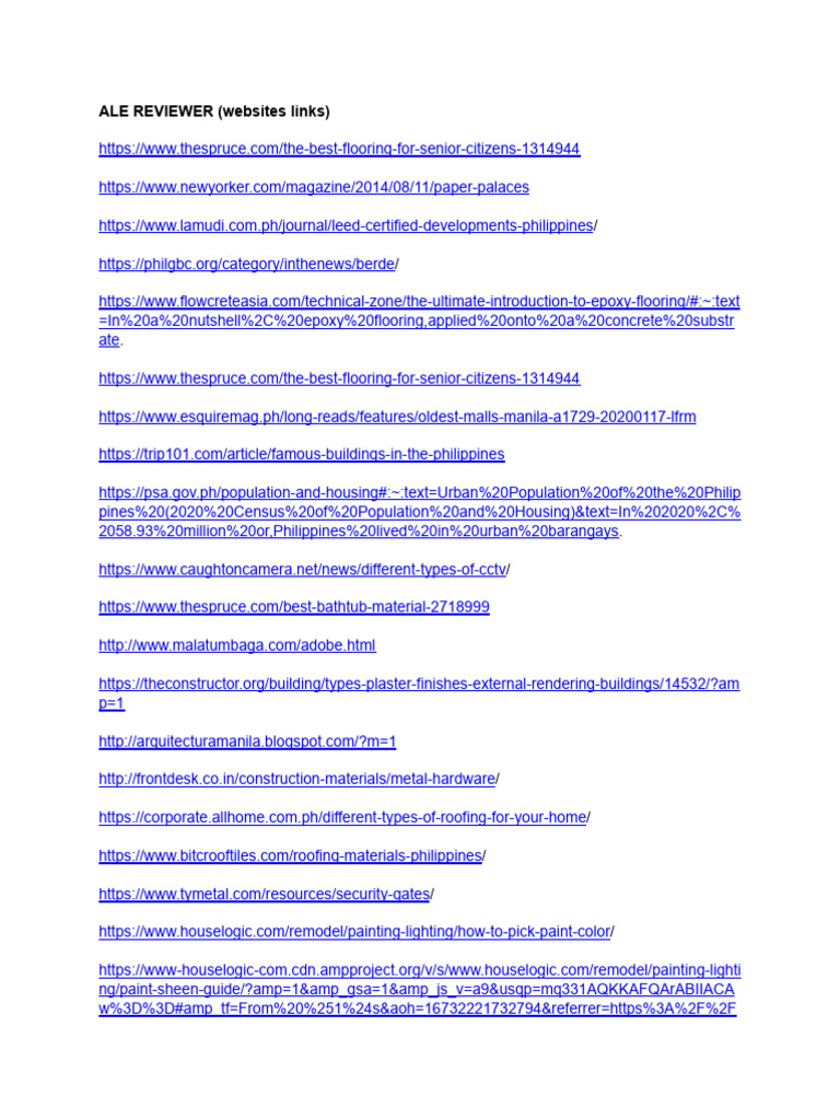 ALE REVIEWER (Websites Links) | PDF | Business