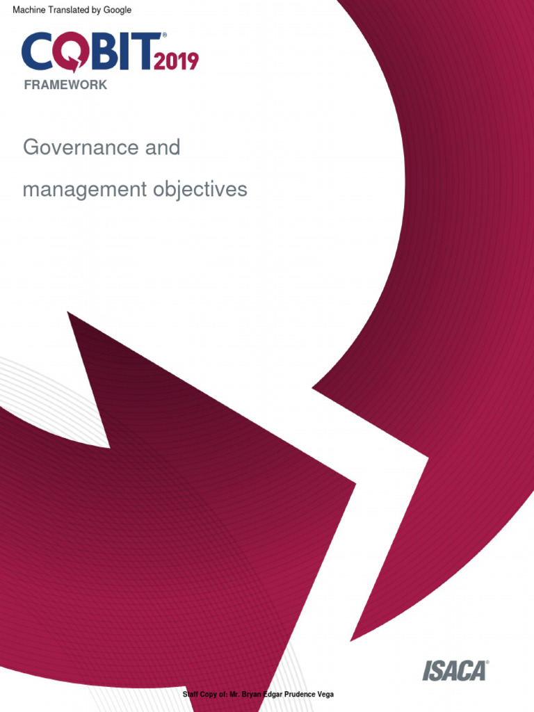 425796316 Cobit 2019 Framework Governance And Management Objectives English Download Free Pdf