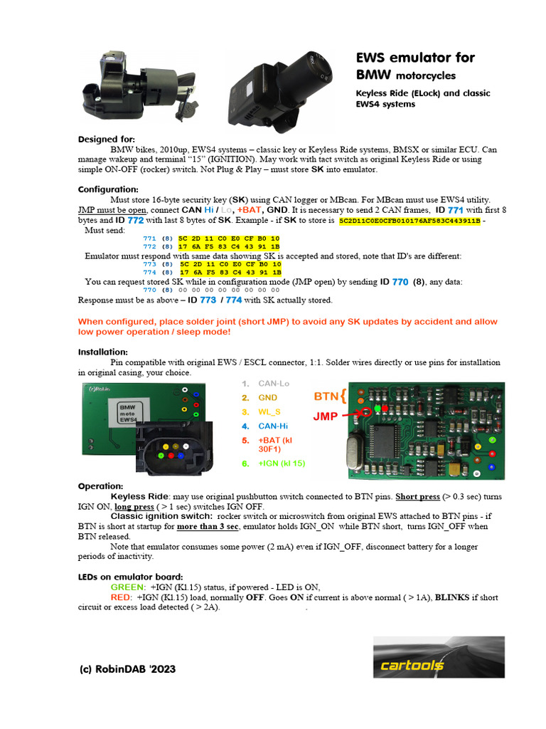 EWS BMW MOTO en | PDF | Manufactured Goods | Electronics