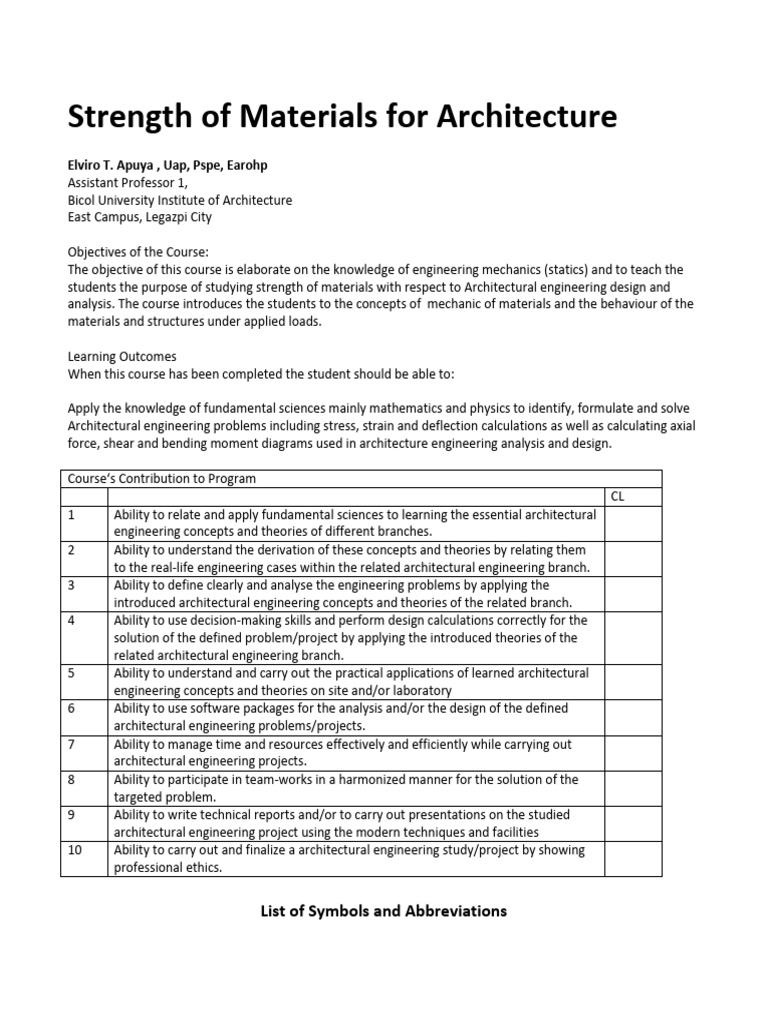 SOM Module-1 | PDF | Engineering | Beam (Structure)