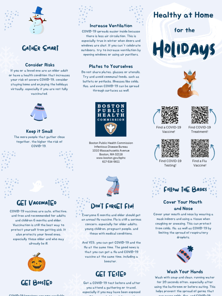 Eng-Healthy at Home For The Holidays (Brochure) | PDF | Influenza ...