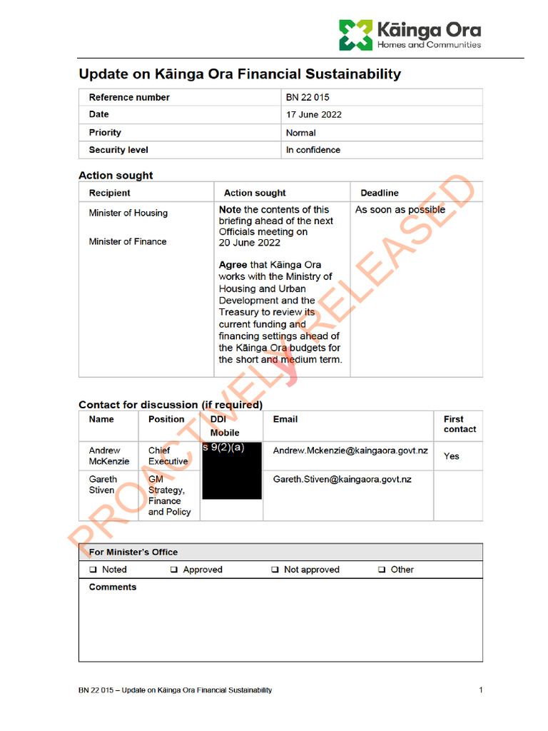 Kainga Ora Financial Sustainability | PDF | Interest | Debt