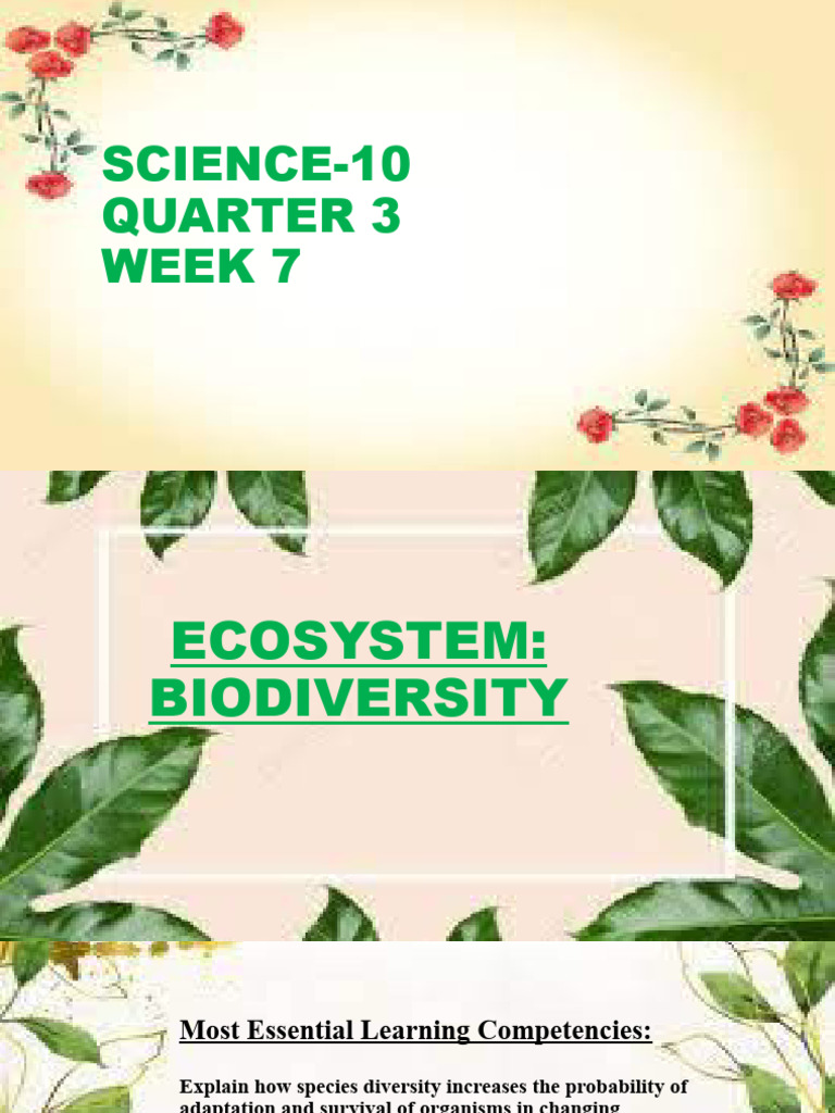 Science-Week 7 (Quarter3) | PDF | Ecosystem | Biodiversity