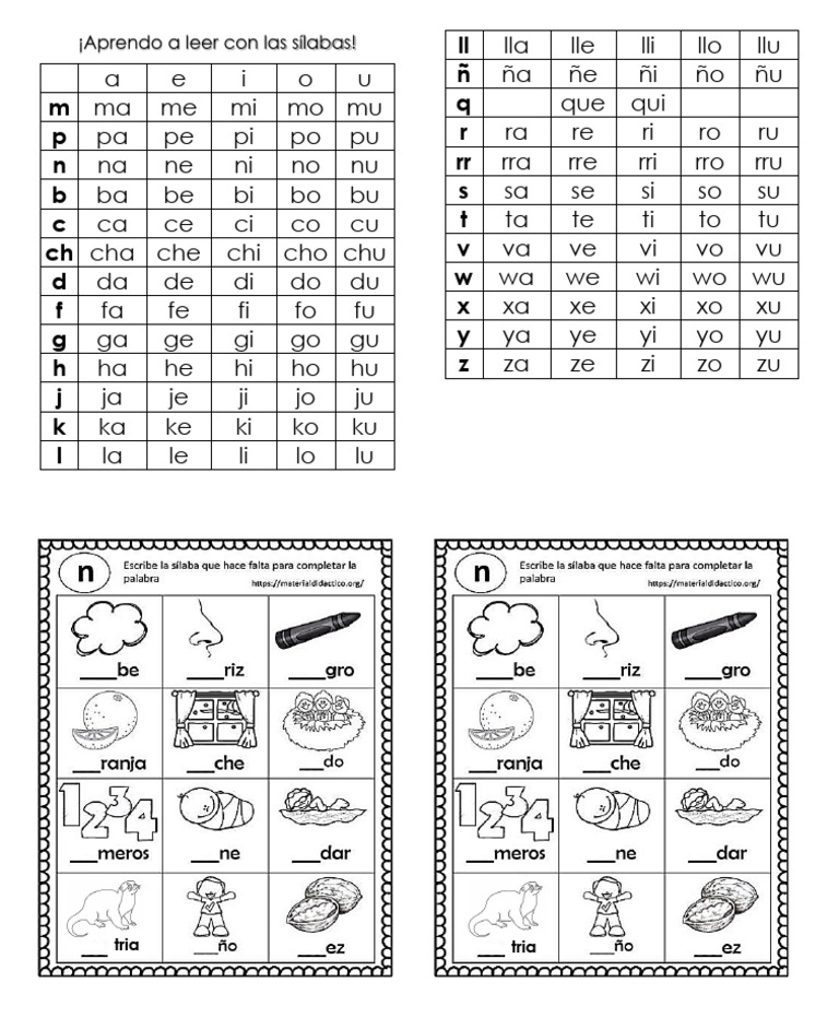 Aprendo A Leer Con Las Sílabas | PDF