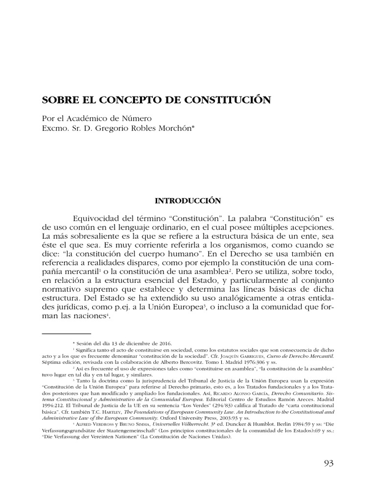 Concepto de Constitucion | PDF | Constitución | Estado (política)