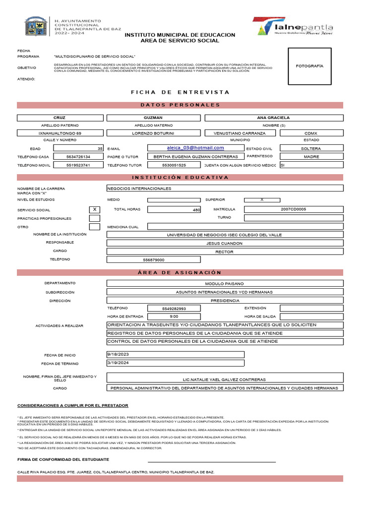 Formatos Servicio Social 2022-2024.Xlsxa | PDF