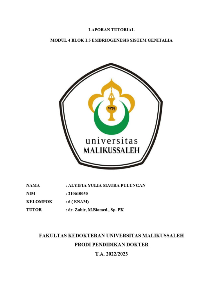 Laporan Tutorial Modul 4 Blok 1.5 Alyifia Yulia Maura Pulungan (210610050) | PDF